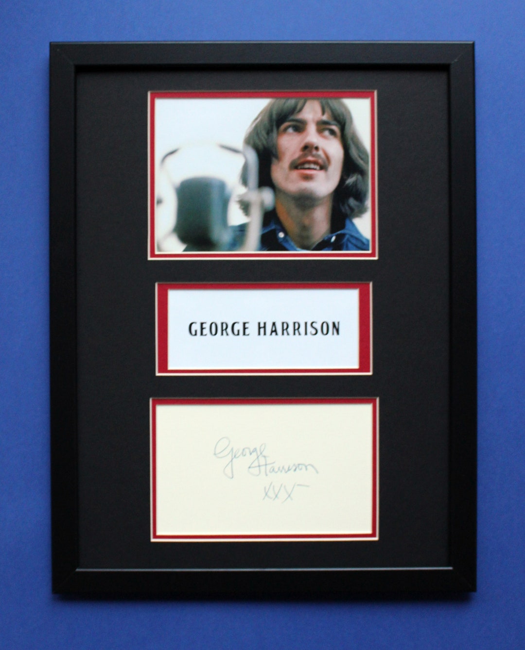 GEORGE HARRISON AUTOGRAPH Framed Artistic Double Mat Display - Etsy