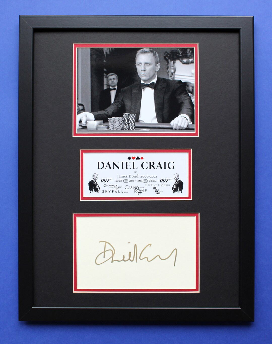 DANIEL CRAIG AUTOGRAPH Framed Display James Bond 007 - Etsy
