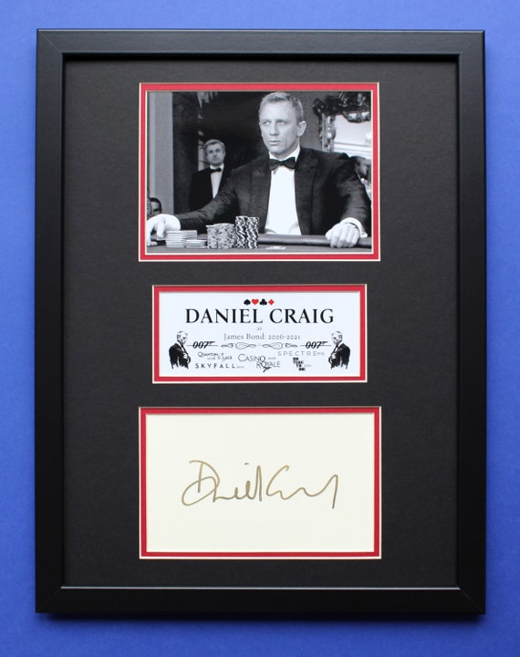 DANIEL CRAIG AUTOGRAPH Framed Display James Bond 007 | Etsy
