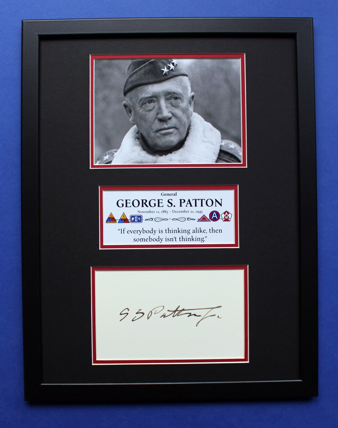 Gen. George S. Patton Autograph Art: Limited Edition [1 of 100] Collage ...