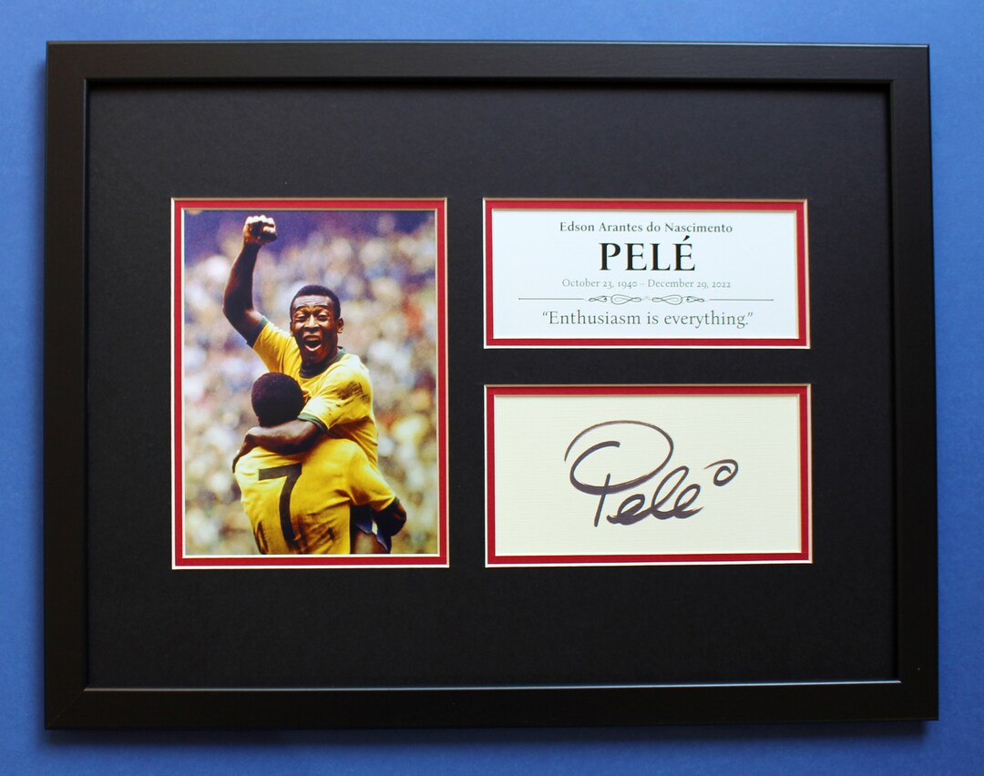 PELE AUTOGRAPH Framed Artistic Display Football No. 1 Forever - Etsy