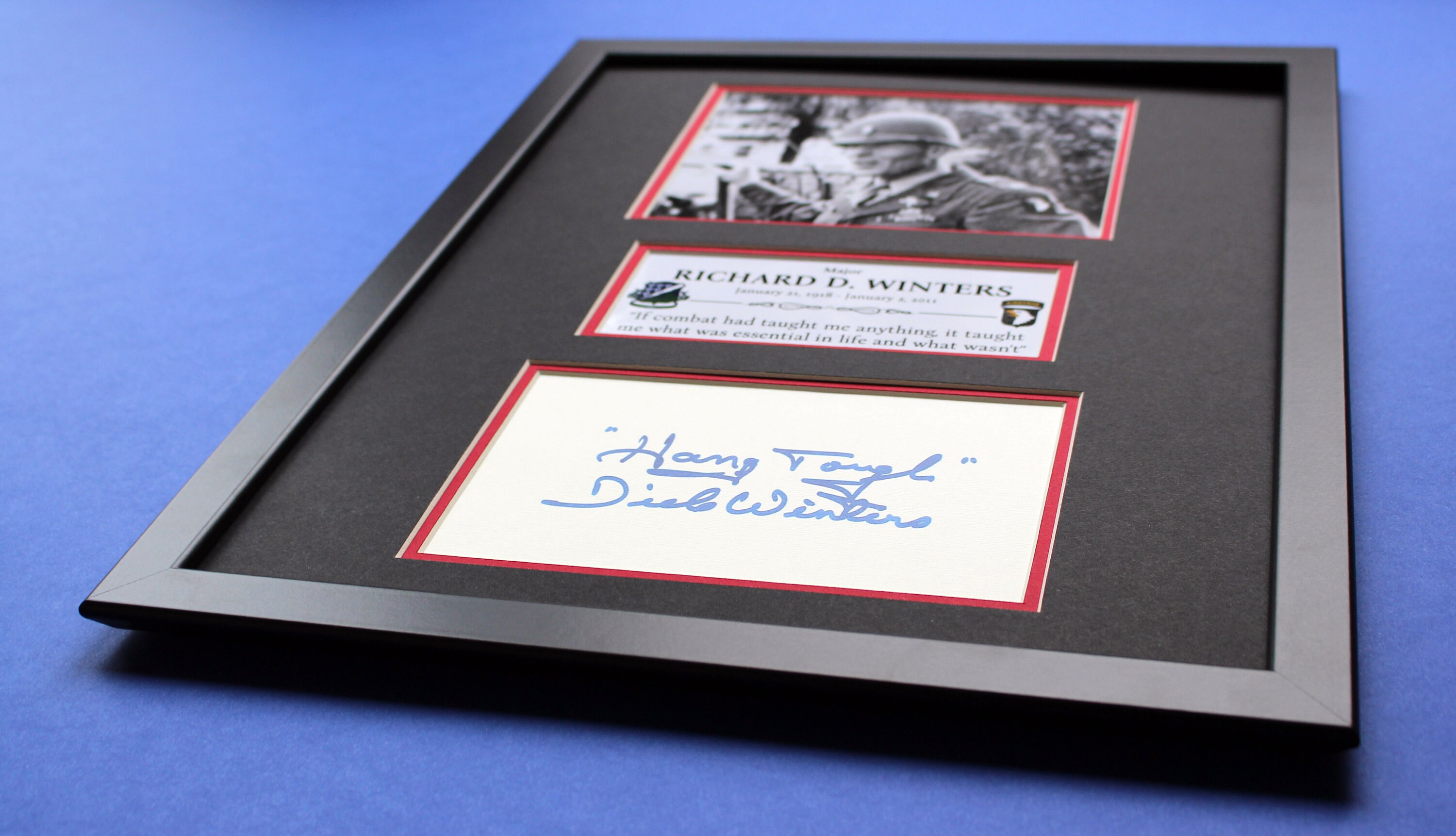 RICHARD D. WINTERS AUTOGRAPH Framed Display Band of Brothers - Etsy