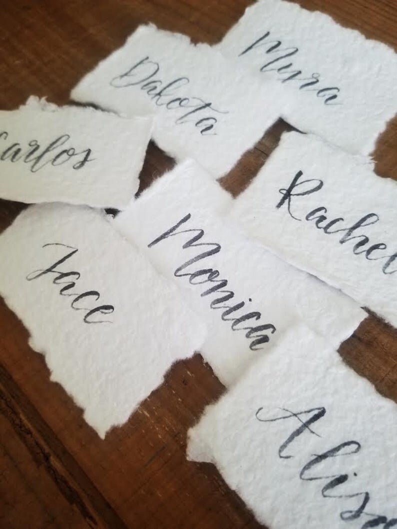 Place Cards Handmade Paper Cards Rustic Vintage - Etsy