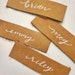 Leather Place Cards Unique Place Cards Rustic Vintage - Etsy