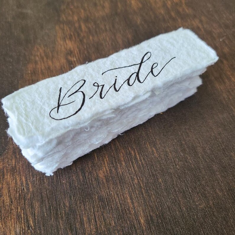 Place Cards Handmade Paper Cards Rustic Vintage - Etsy