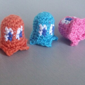 Crochet Pattern: Miniature Amigurumi Ghosts From Pac-man - Etsy