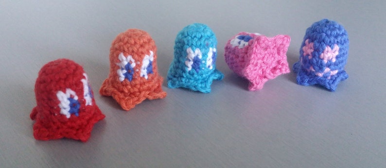 Crochet Pattern: Miniature Amigurumi Ghosts From Pac-man - Etsy