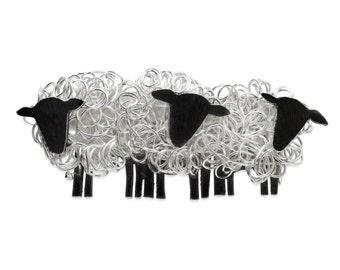 Silver sheep brooch Sheep Jewellery Sheep Jewelry Sheep | Etsy