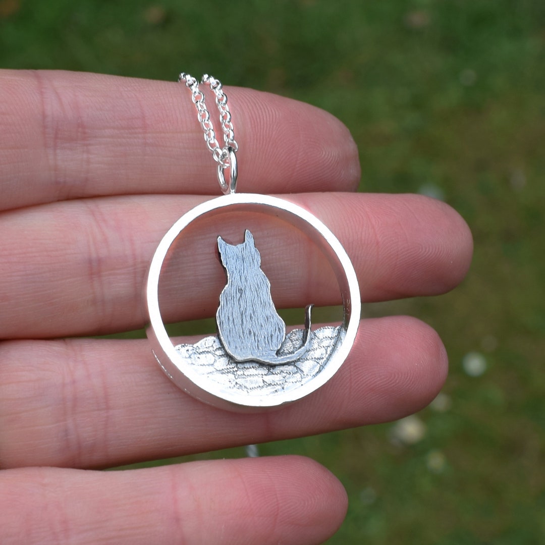 Black Cat Pendant, Black Cat Necklace, Cat Jewellery Gift for Woman ...