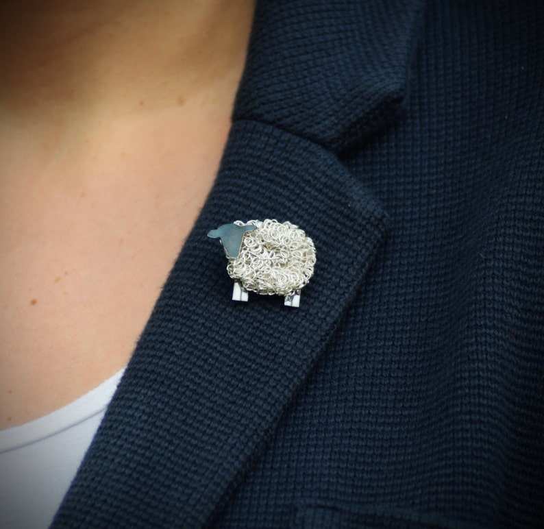 Silver sheep brooch Sheep Jewellery Sheep Jewelry Sheep | Etsy