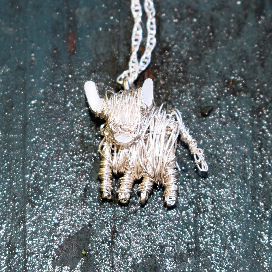 Cow Necklace | Silver Cow | Highland Cow Jewellery | Highland Cow Gift ...