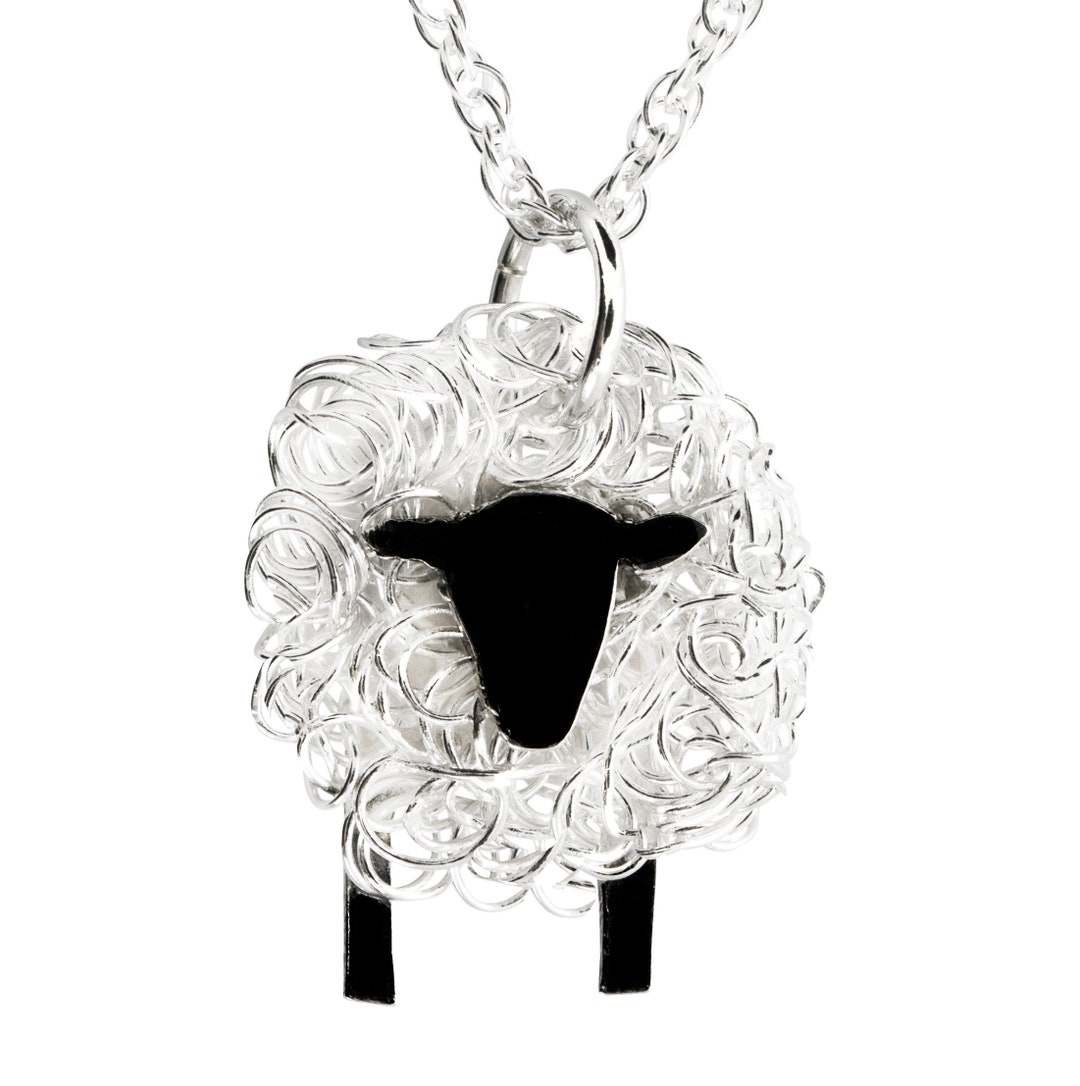 Silver Sheep Pendant Facing Front, Sheep Jewellery, Sheep Jewelry ...