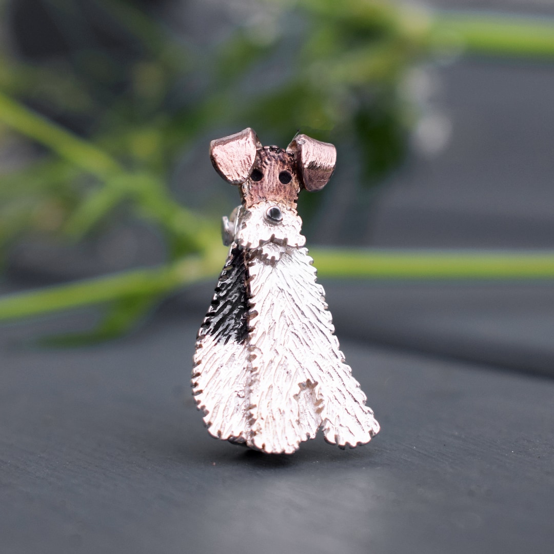 Wire Fox Terrier Brooch, Gift for German Wire Fox Terrier Lover, Dog ...