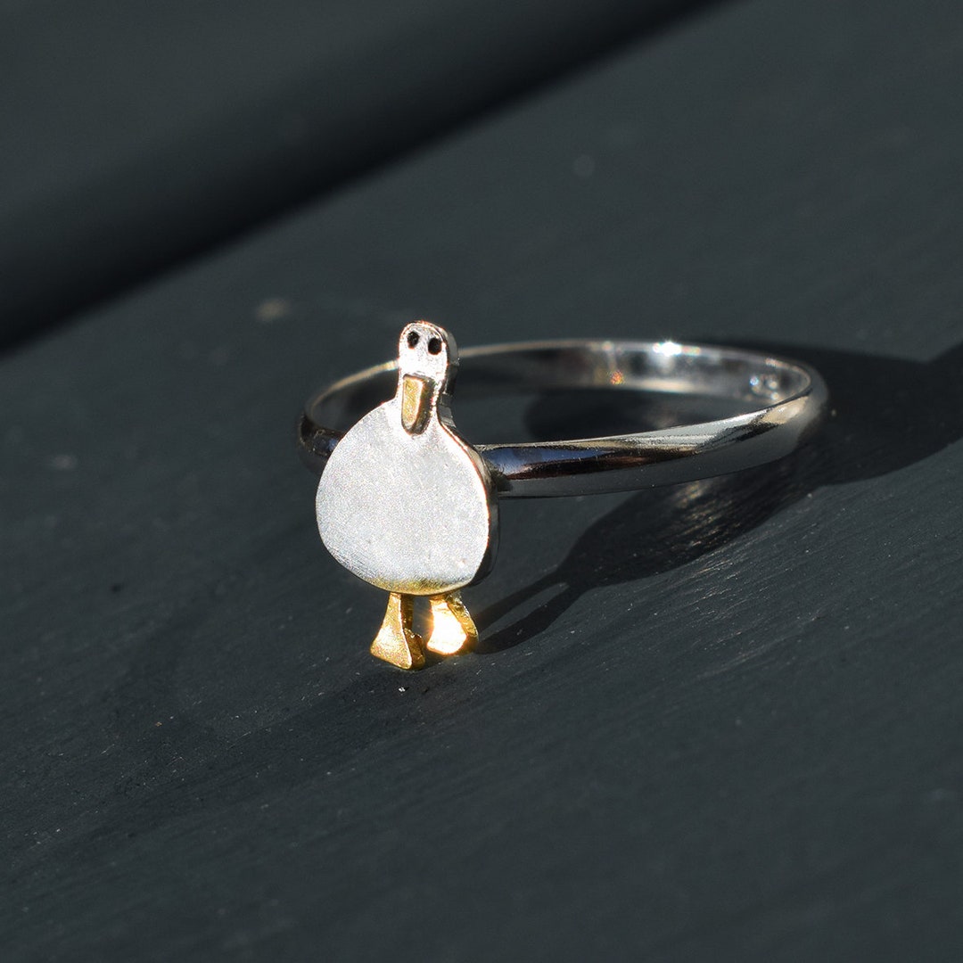 Duck Ring Bird Ring Duck Gift Animal Ring Duck Lover Duck Jewellery ...