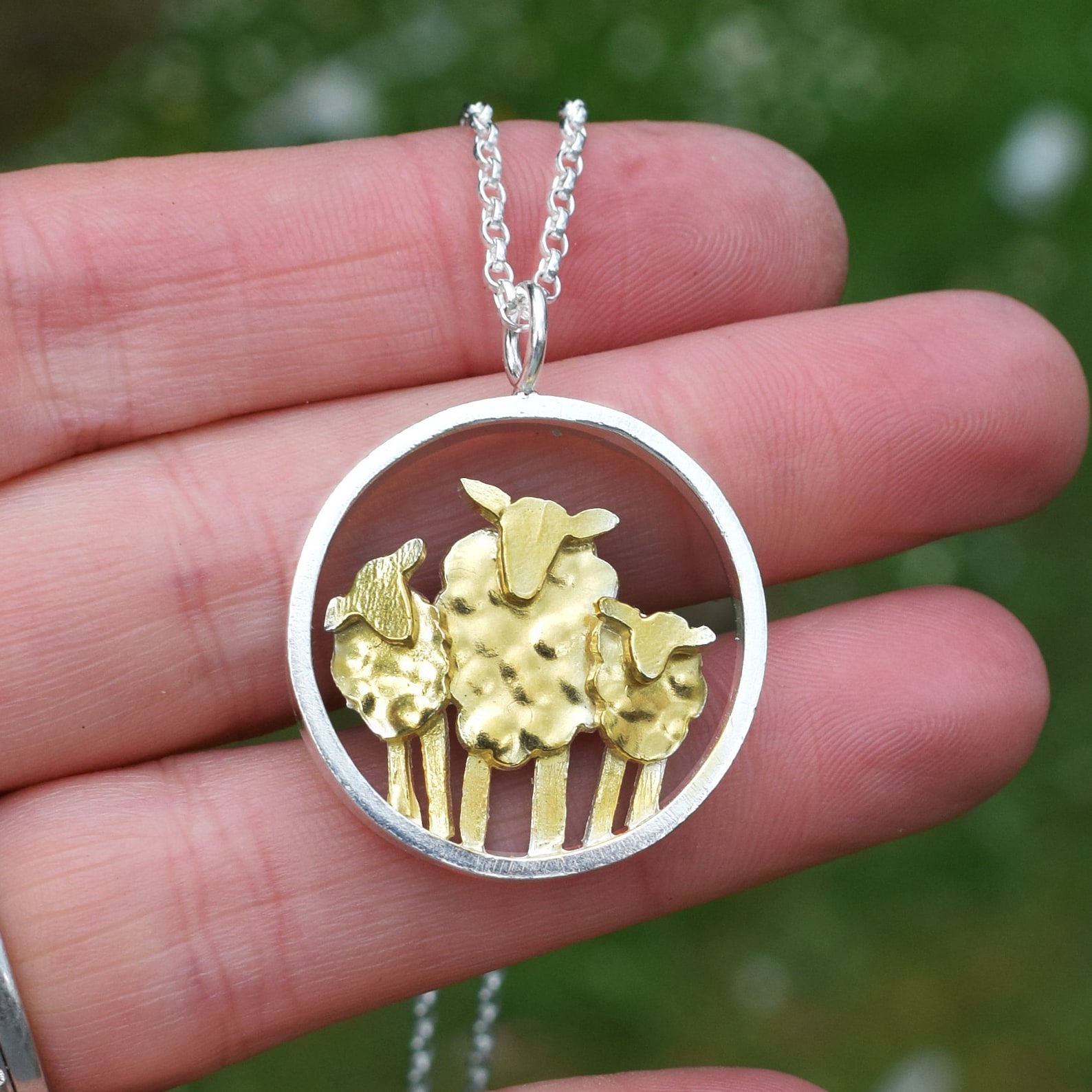 Gold & Silver Sheep Necklace Farm Animal Jewellery Flock of - Etsy