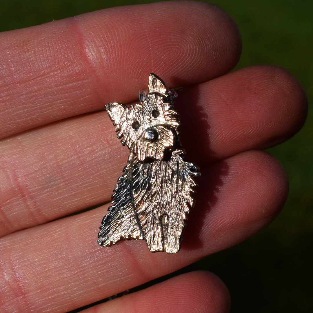 Sterling Silver Yorkshire Terrier Necklace: Yorkie Dog Jewelry - Etsy