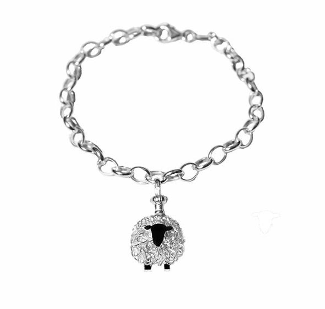 Silver Sheep Charm Bracelet, Sheep Charm, Sheep Jewellery, Sheep ...