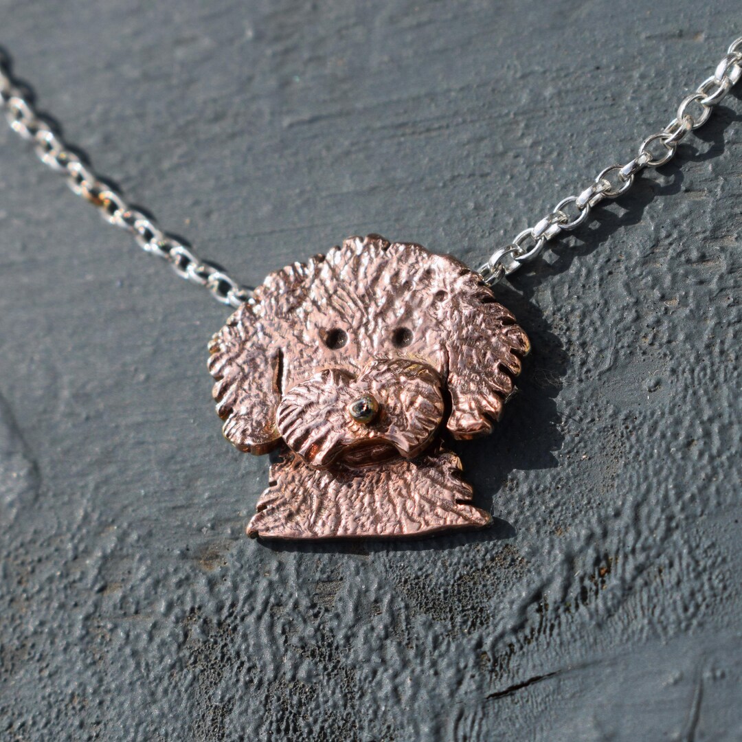 Rose Gold Cavapoo Necklace, Dog Necklace, Gift for Dog Lover, Cavapoo ...