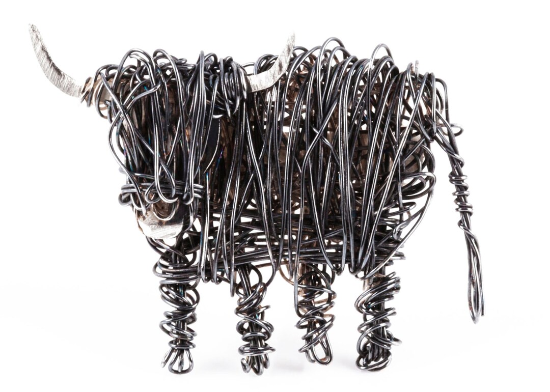 Silver Black Highland Cow Brooch, Black Highland Cow, Highland Cow ...