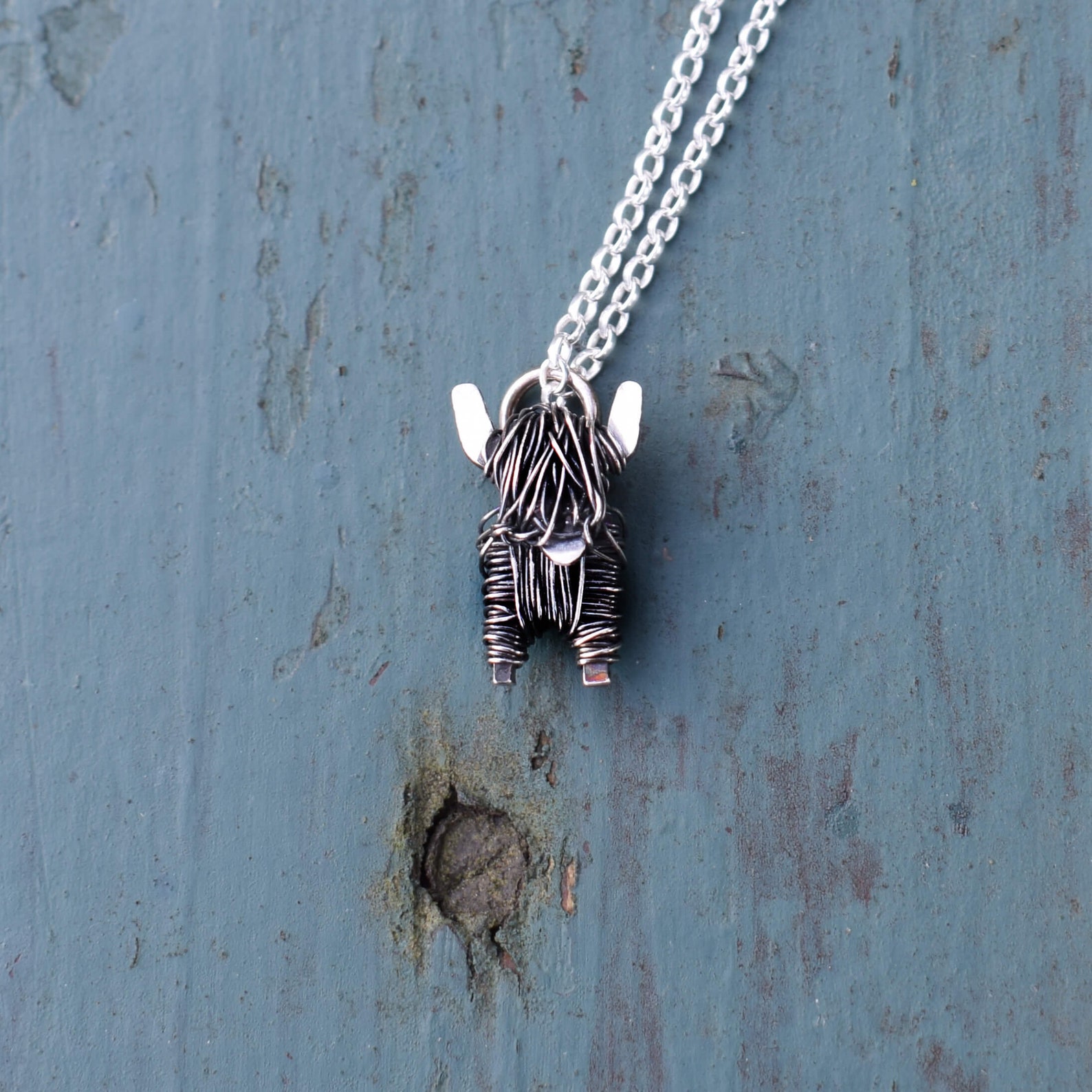 Black Highland Cow Necklace, Highland Cow Necklace, Highland Cow ...