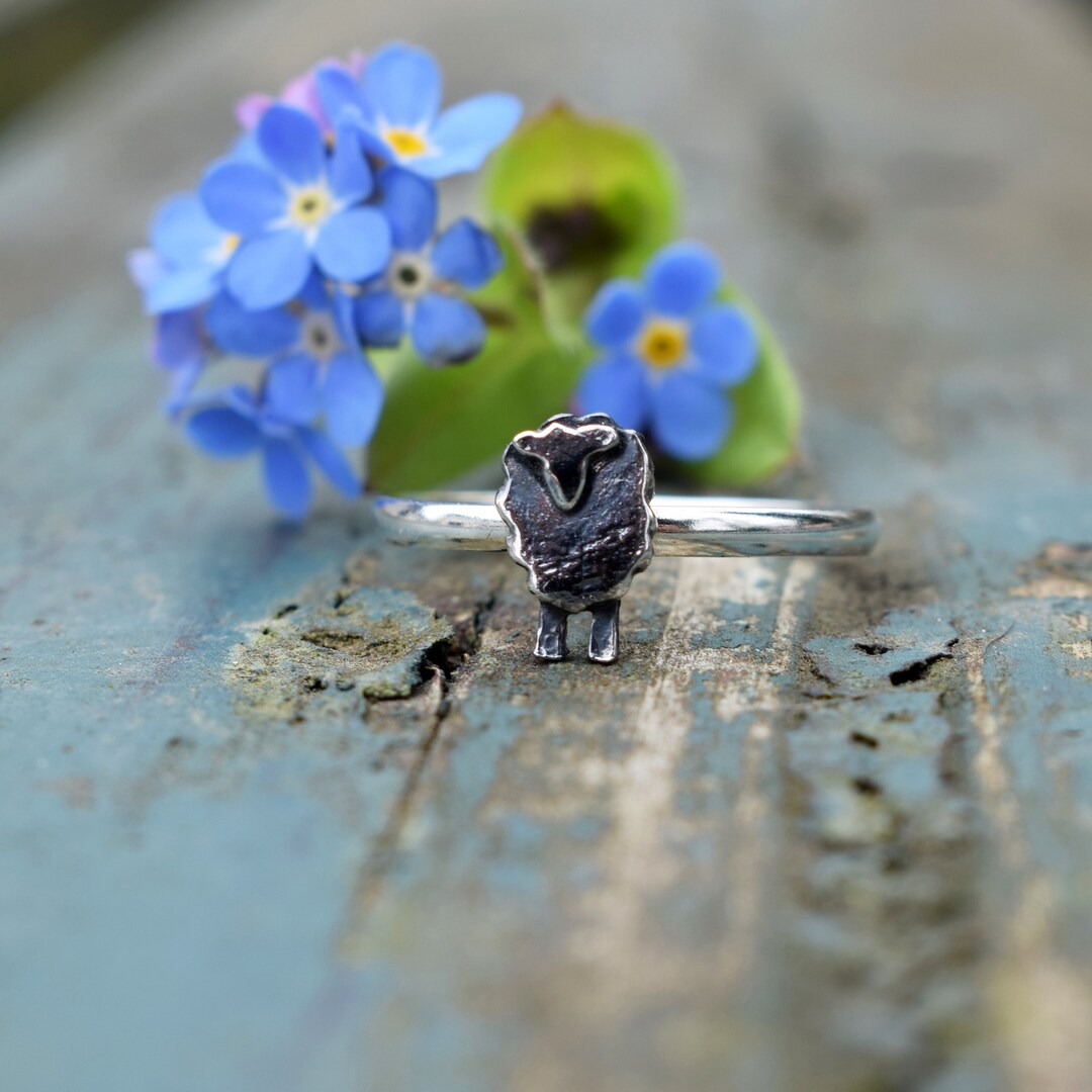 Black Sheep Ring Black Sheep Gift Animal Ring Farm Animal Black Sheep ...