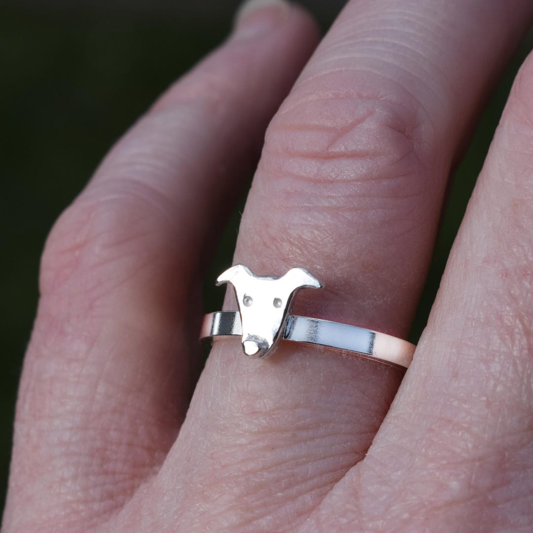 Sterling Silver Greyhound Ring: Handmade Sighthound Jewelry Gift - Etsy