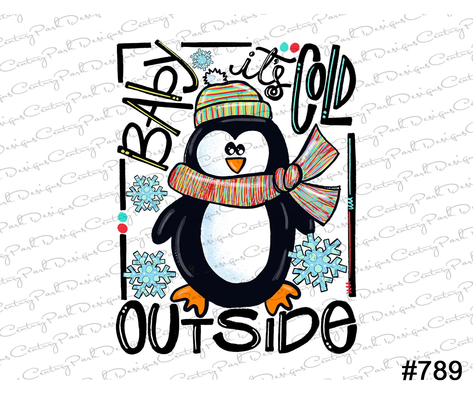 Baby its cold outside Penguin / Sublimation Transfer Ready | Etsy