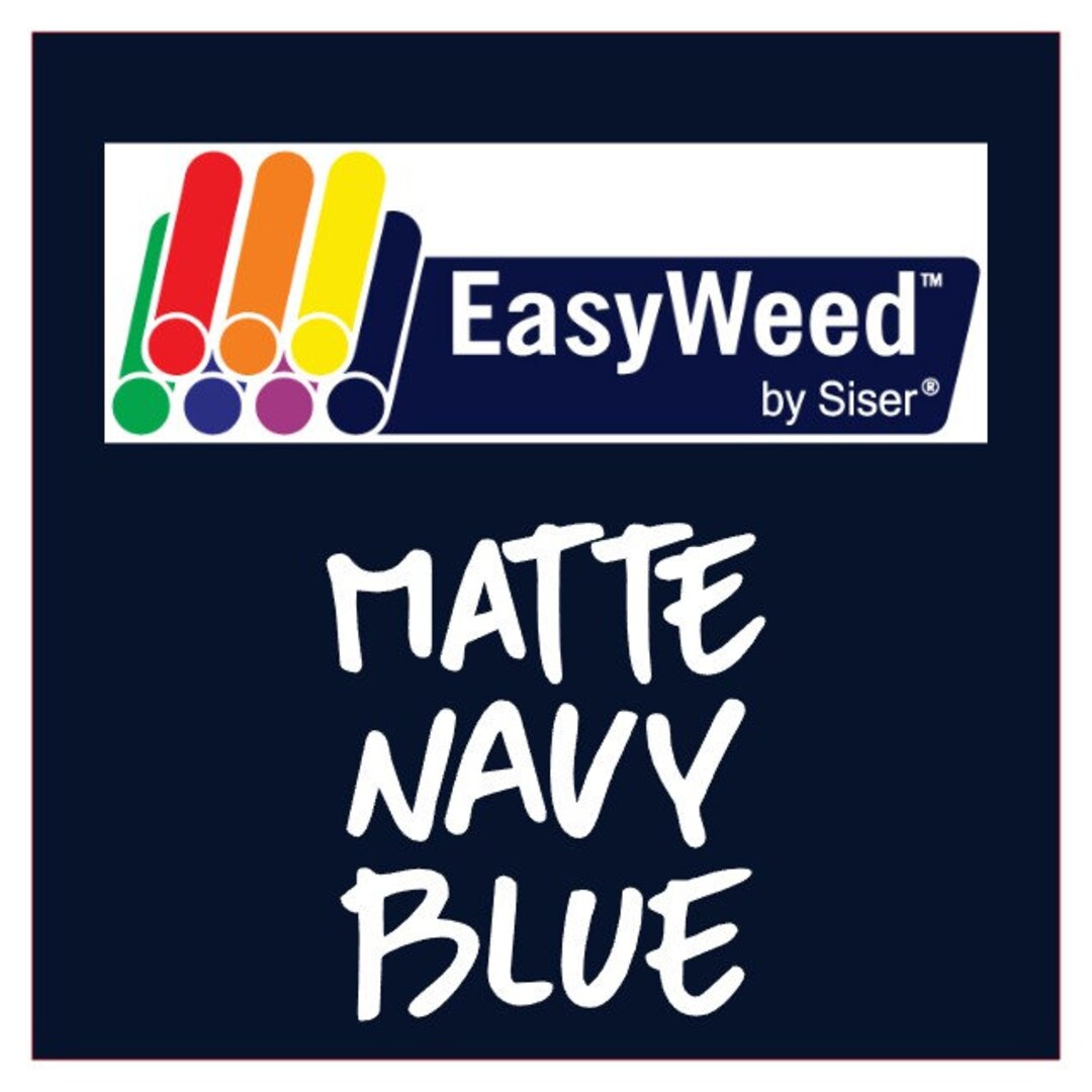 Matte Navy Blue Siser Easyweed Heat Transfer Vinyl HTV - Etsy