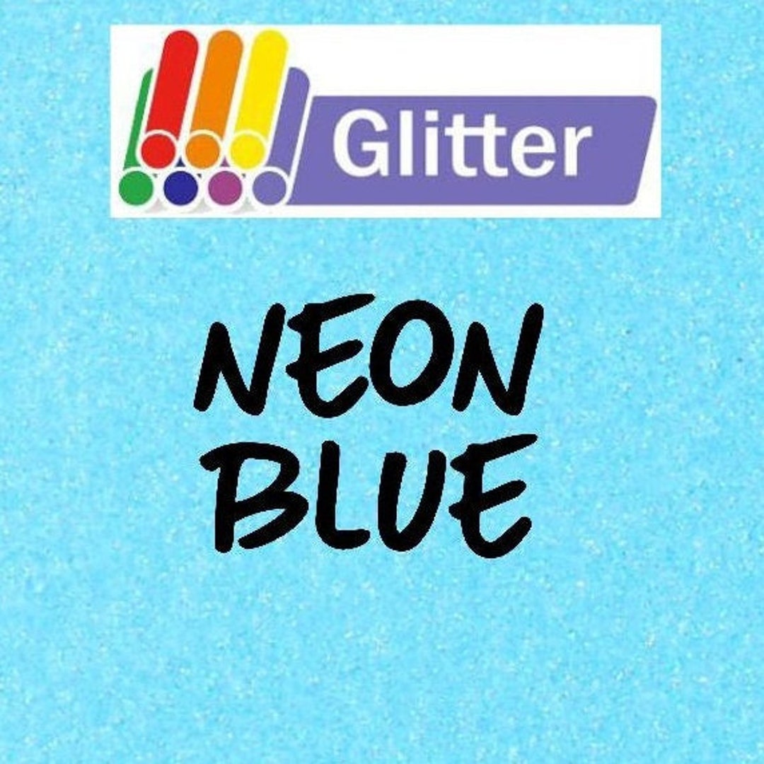Siser Glitter Heat Transfer Vinyl Iron on HTV Neon Blue - Etsy