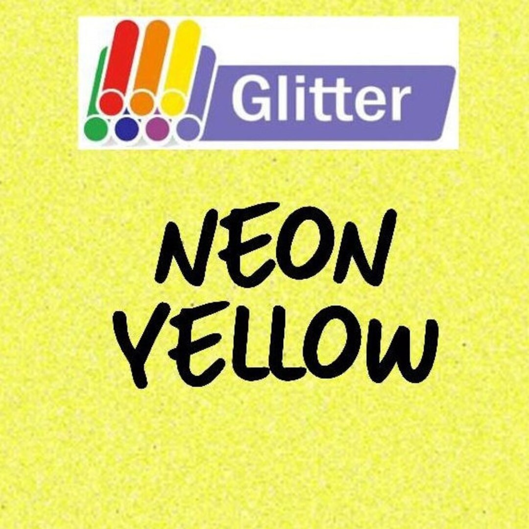 Siser Glitter Heat Transfer Vinyl Neon Yellow - Etsy
