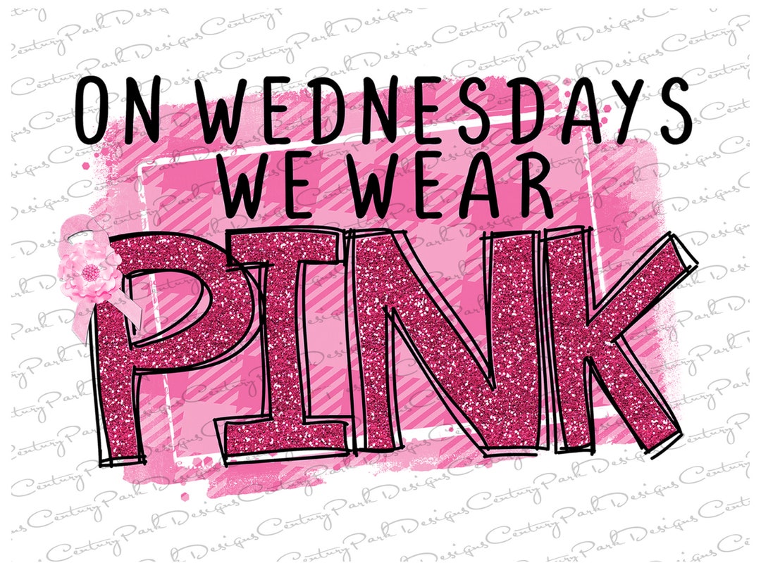 On Wednesdays We Wear PINK Breast Cancer Sublimation Transfer Heat ...