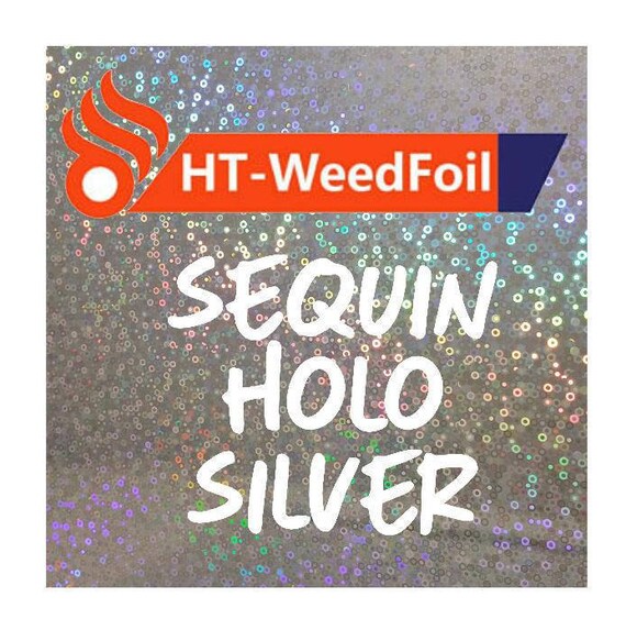 HT Weedfoil HTV Heat Transfer Vinyl Foil Sequin Holo Silver | Etsy