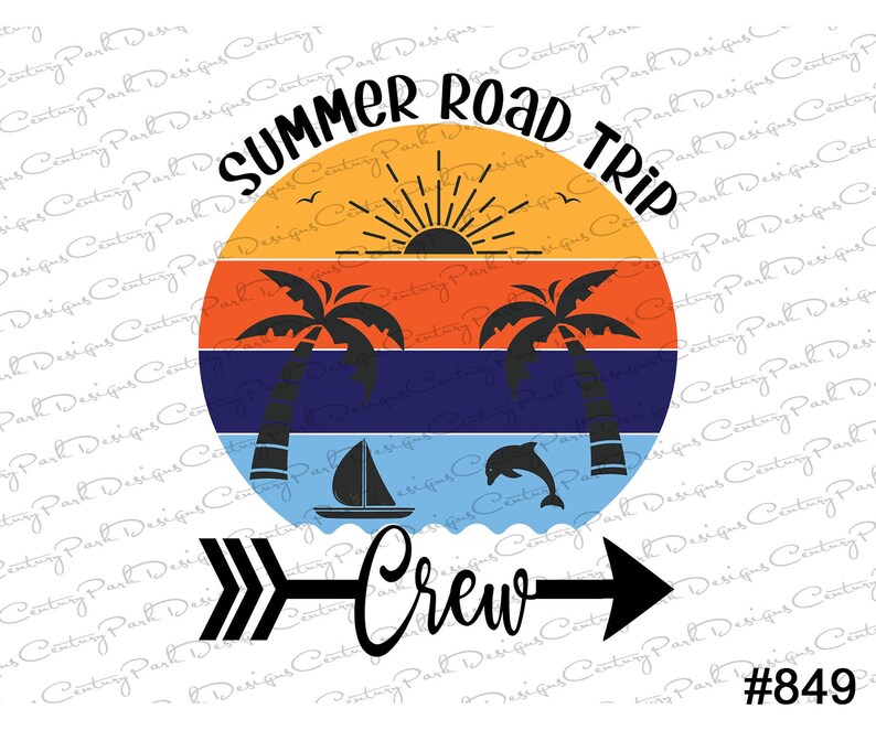 Summer Road Trip Crew / Sublimation Transfer Ready to Press / | Etsy