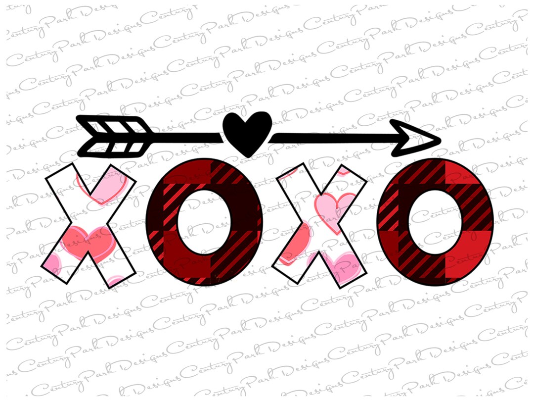 XOXO Arrow Valentine Sublimation Transfer Heat Press Design Image Print ...