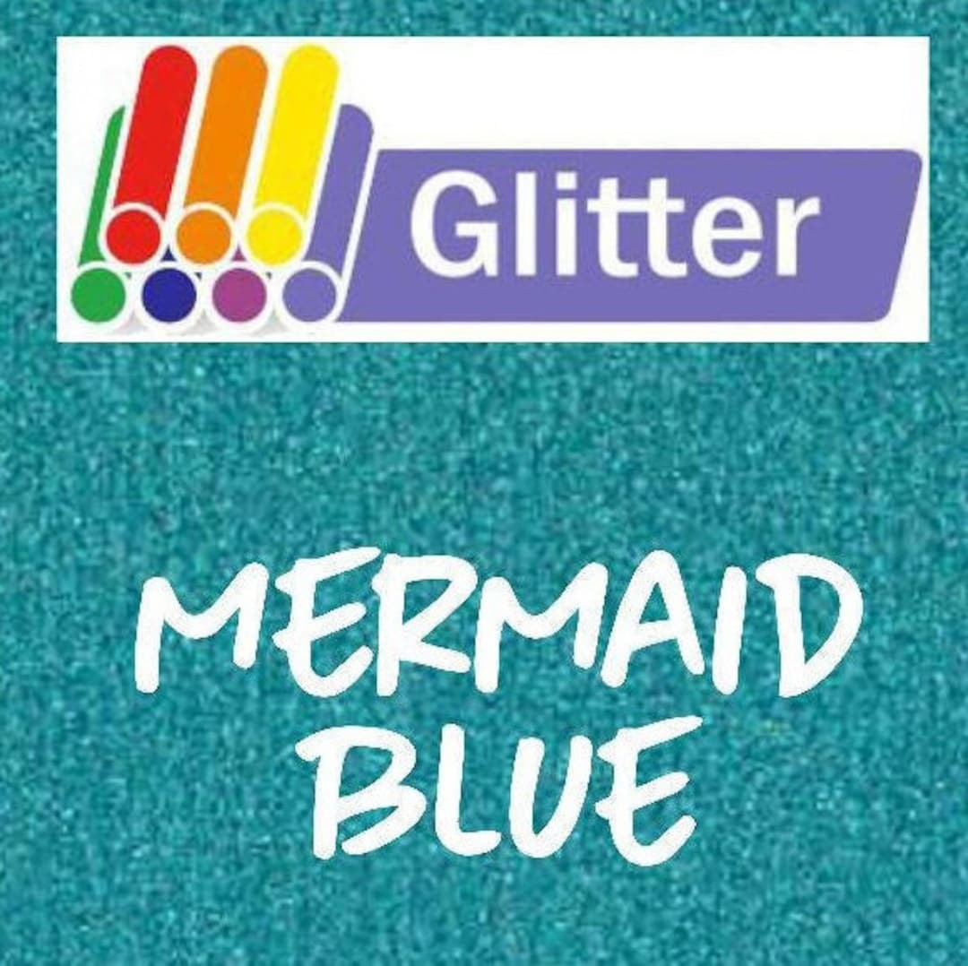 Siser Glitter Heat Transfer Vinyl Mermaid Blue - Etsy