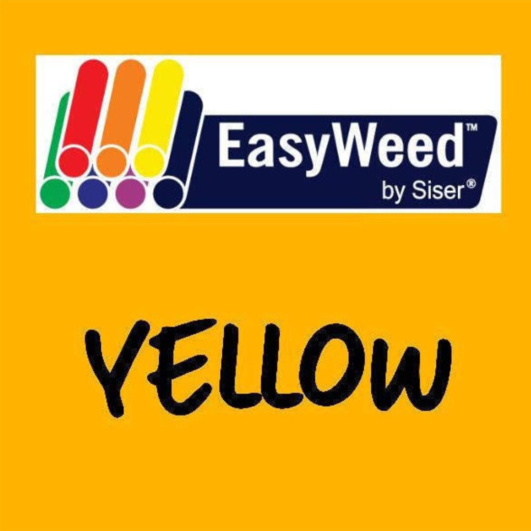 Yellow Siser Easyweed Heat Transfer Vinyl HTV Craft Vinyl - Etsy