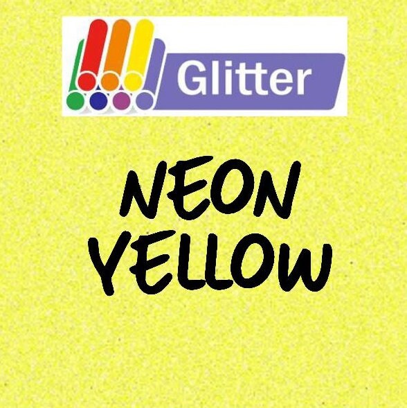 Siser Glitter Heat Transfer Vinyl Neon Yellow | Etsy