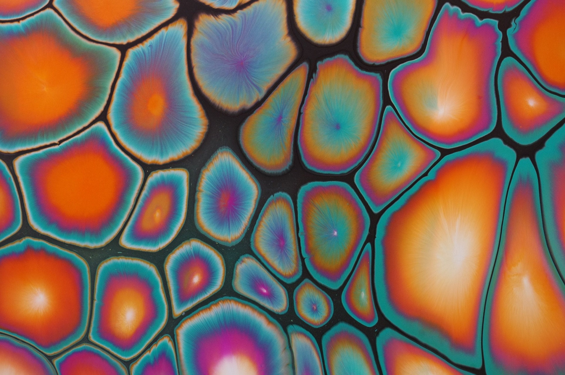 Framed Original Fluid Acrylic Pour With Resin Finish - 830mm X 595mm ...