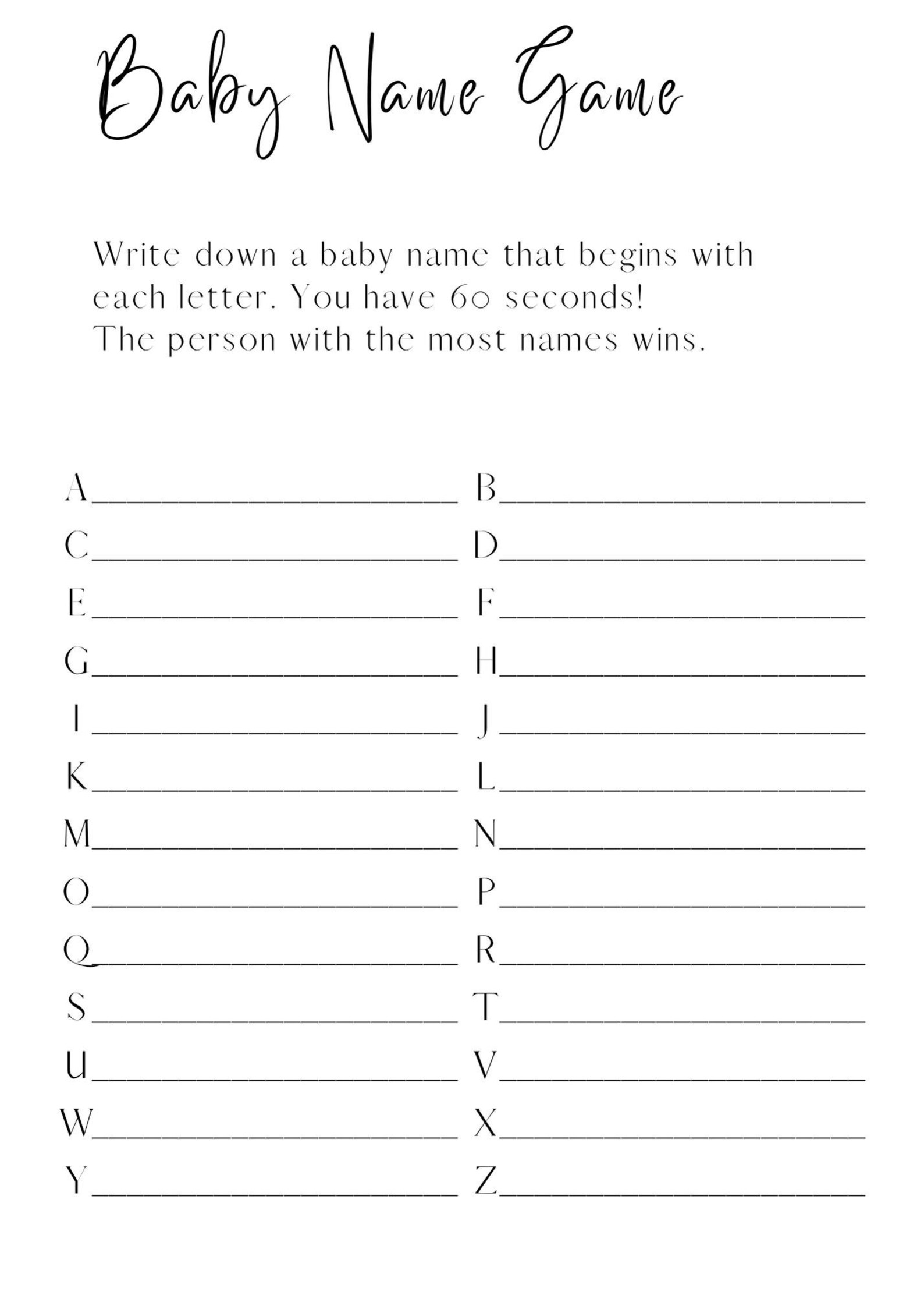 Baby Shower Games-bundle-digital FILE ONLY - Etsy