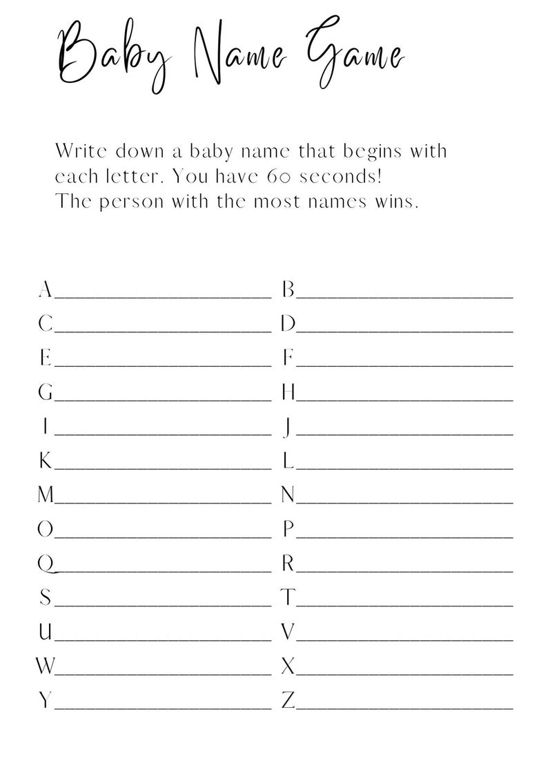 Baby Shower Games-bundle-digital FILE ONLY - Etsy