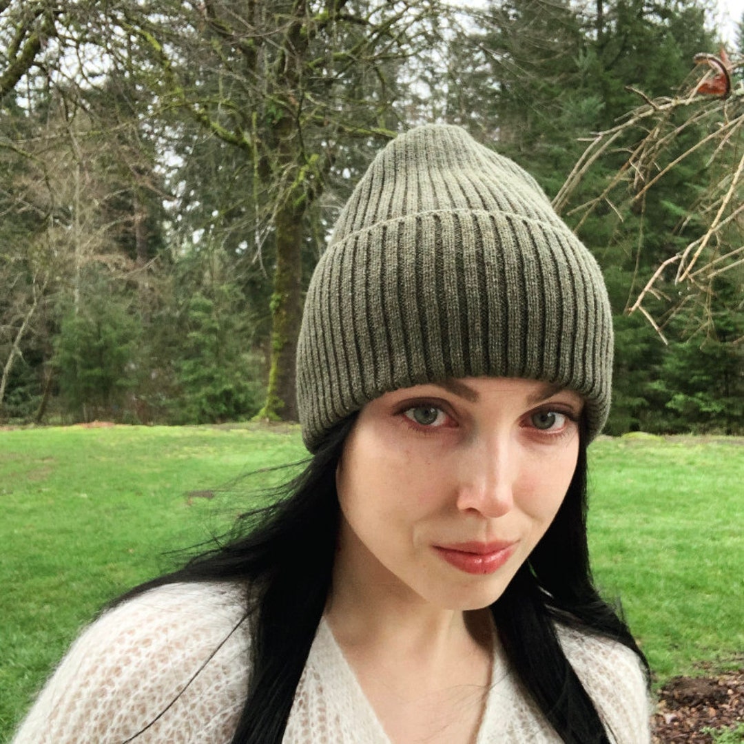 Schöne warme Mütze für Frauen, Wintermütze, grüne Mütze grün Beanie ...