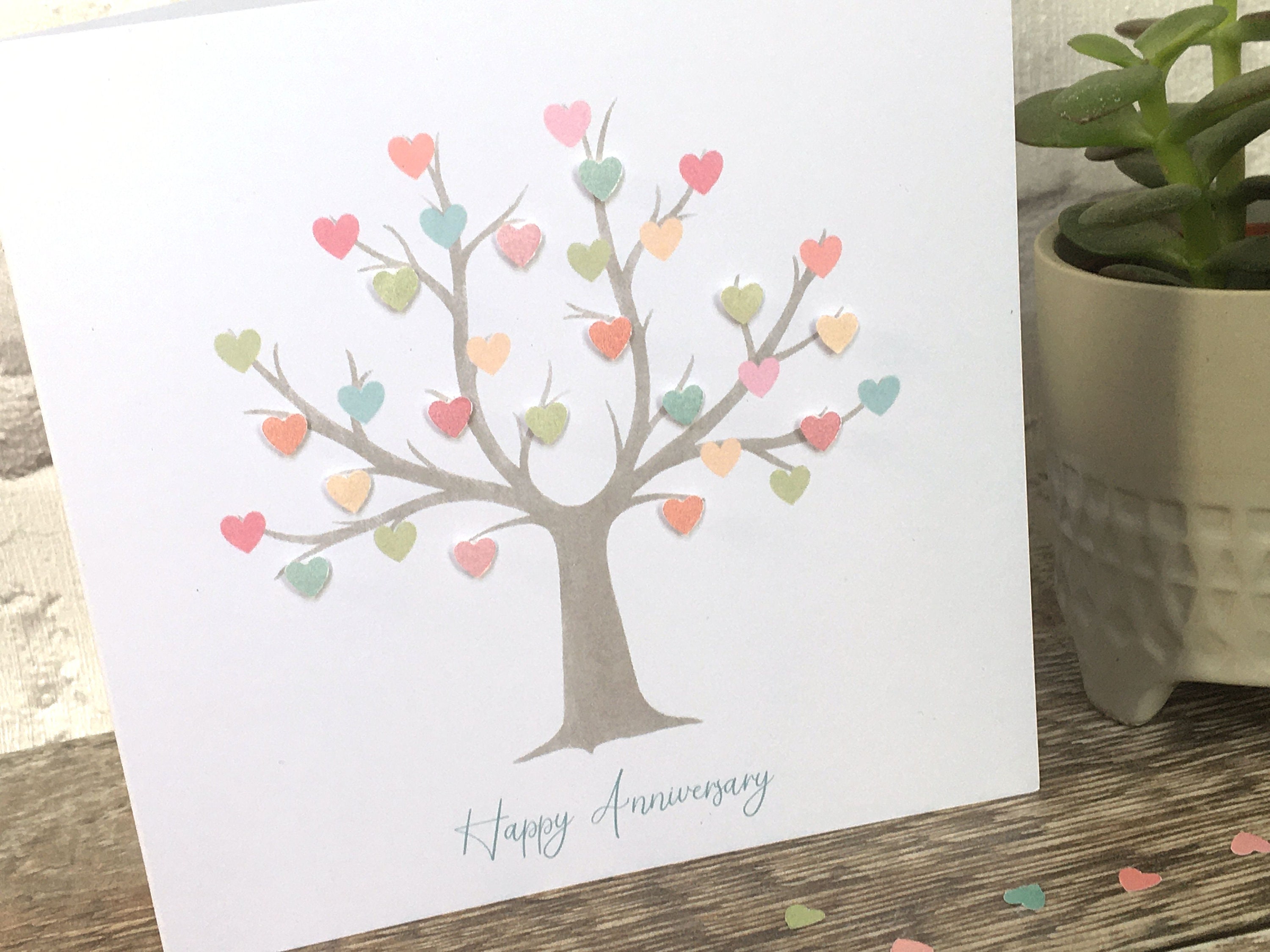 Tree of Life Card Personalised Tree Card with Embellished | Etsy