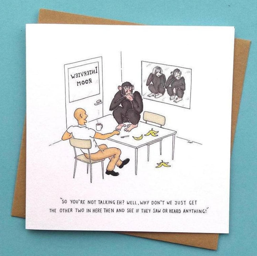 MONKEY BUSINESS - Funny Card - Greetings Card - Birthday Card ...