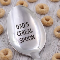 Hand Stamped Silver Spoon - Dad My First Hero, Gift for Dad, Father of ...