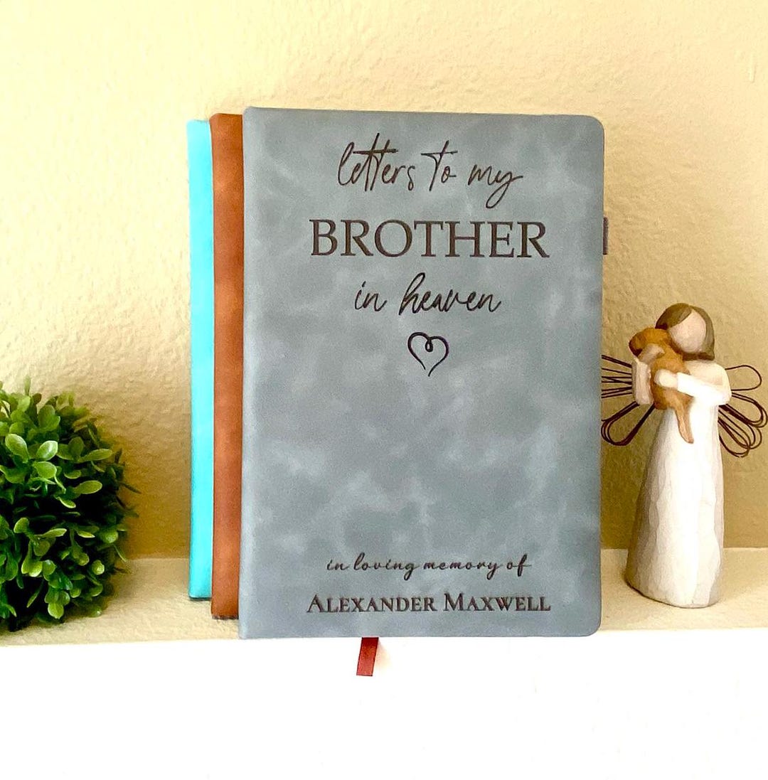Brother Memorial Journal: Vegan Leather Sympathy Gift - Etsy