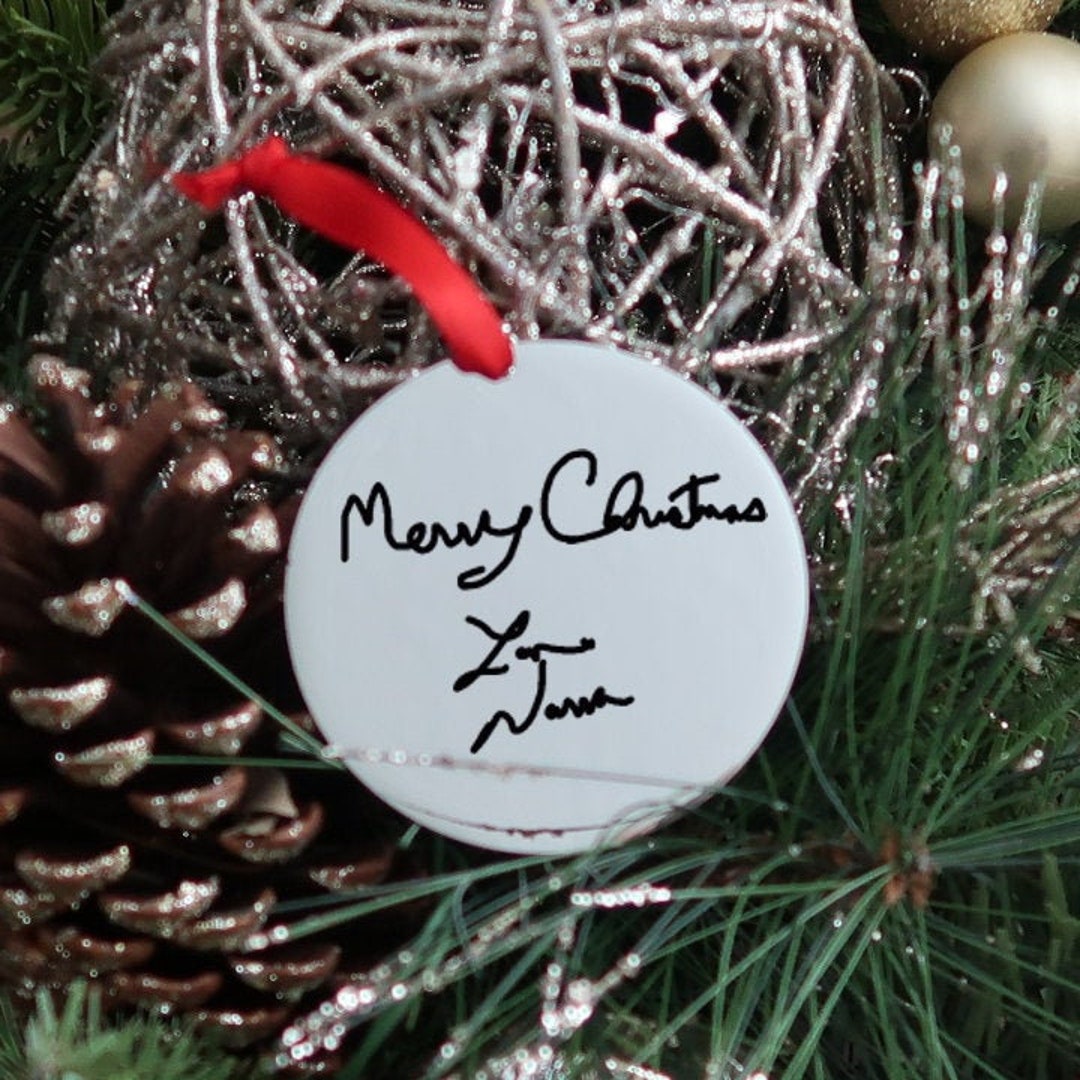 Custom Handwriting Christmas Ornament Present, Personalized Gift From ...