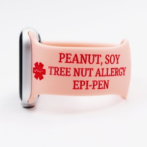 Star of Life Allergy Alert Kids & Adults Silicone Watch Strap Band Fits ...