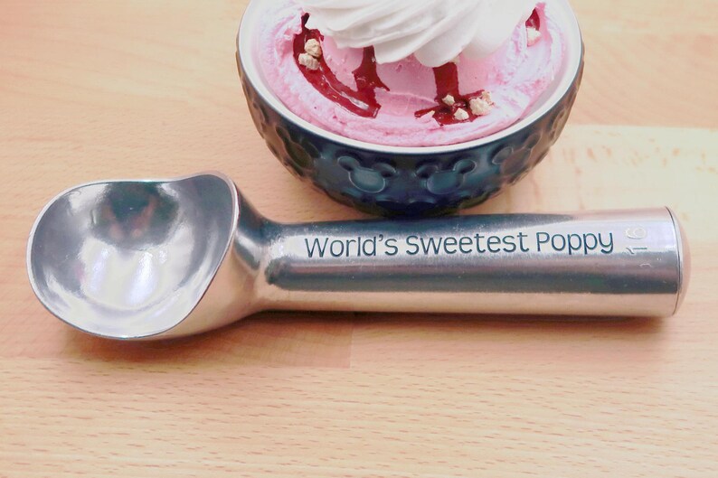 Engraved Ice Cream Scoop - World's Sweetest Poppy - Gift for Poppy - Etsy