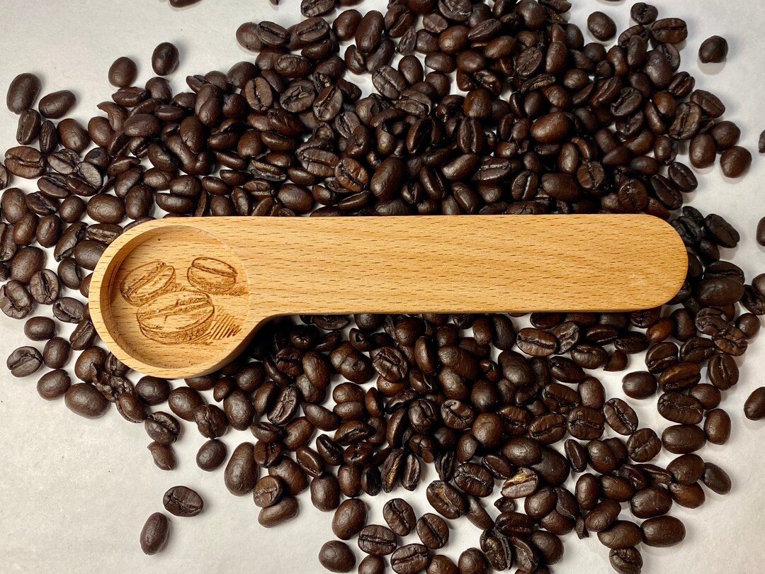 Custom Designed Personalized Coffee Scoop Bag Clip, Wooden Coffee Scoop ...