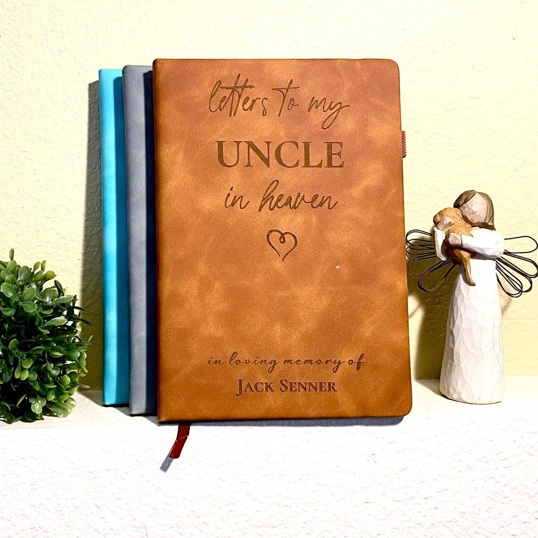 Uncle Memorial Journal: Vegan Leather Letters to Heaven, Sympathy Gift ...